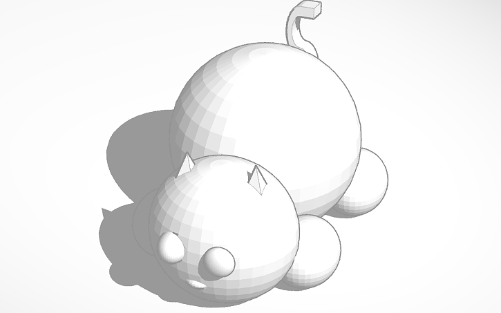 3D design Cute Cat | Tinkercad