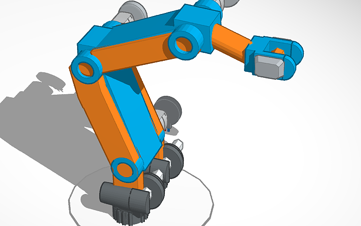 3D design 3 DOF Robot Arm - Tinkercad