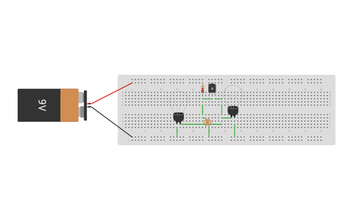 Circuit design The Automatic on and off light switch - Tinkercad