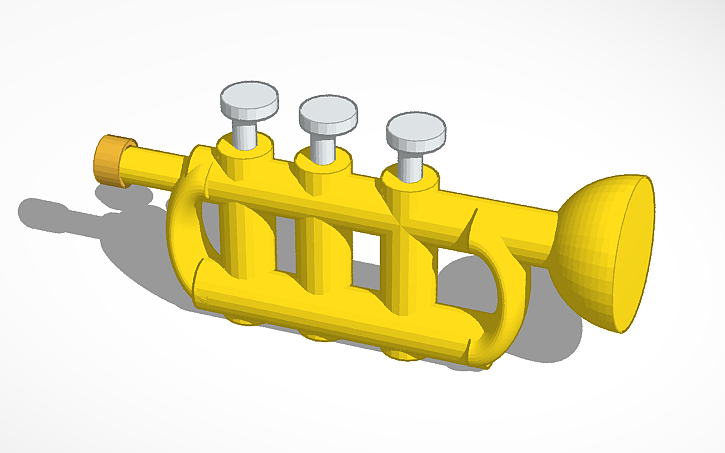 3D design trompeta - Tinkercad