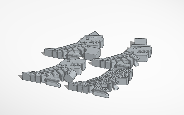 3D design flexi rexes - Tinkercad
