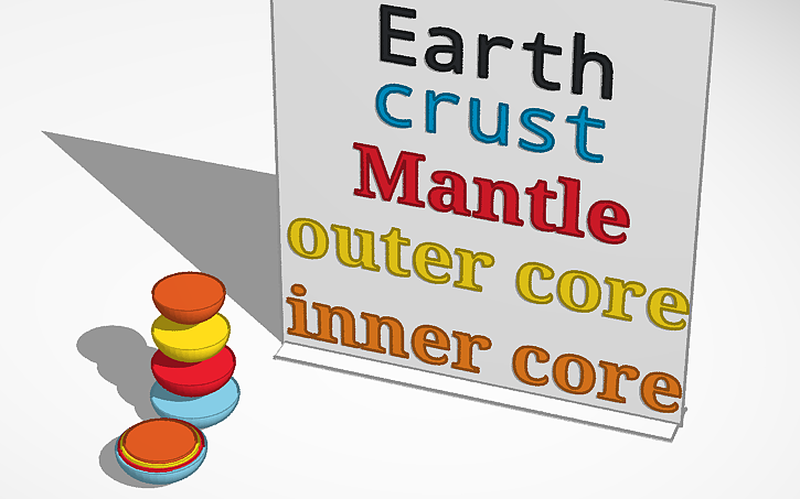 3D design earth layer - Tinkercad