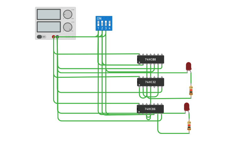 Circuit design Electronics exam | Tinkercad
