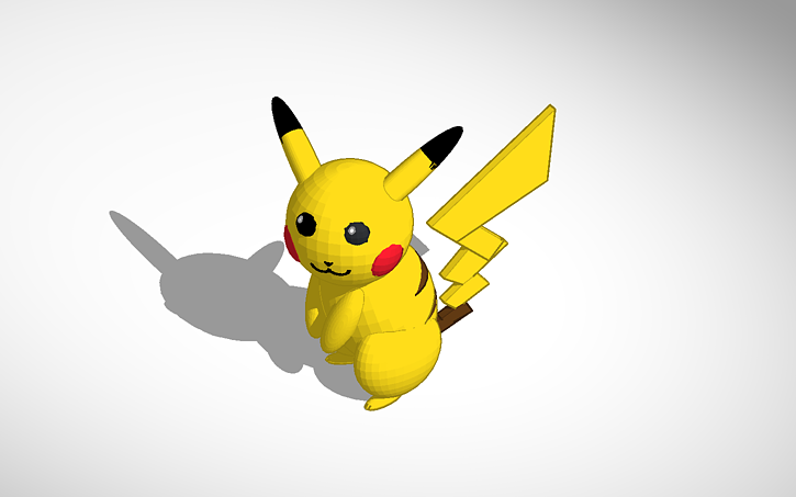 3D design Pikachu #pokemon #TAC | Tinkercad