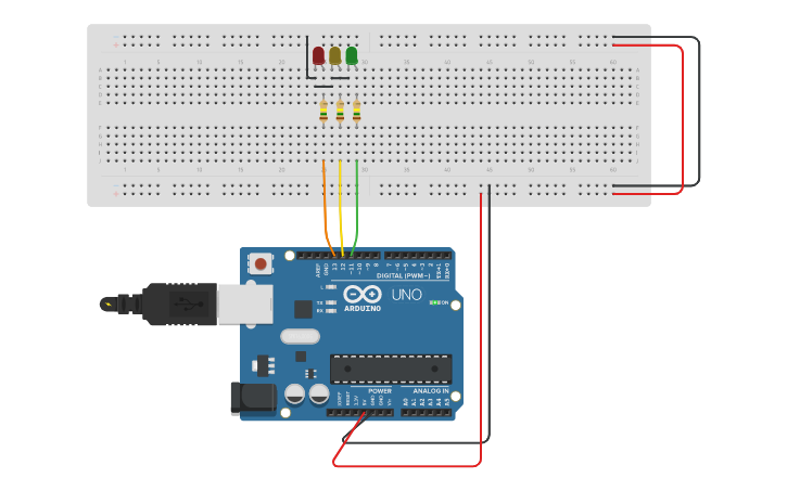 Circuit design semaforo_arduino - Tinkercad