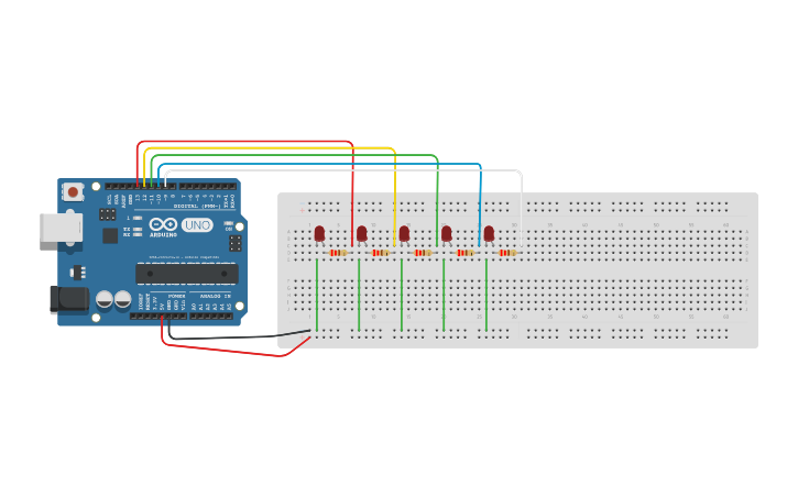 Circuit design leds - Tinkercad