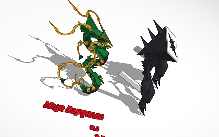 3D design Mega Rayquaza v.s necrozma - Tinkercad