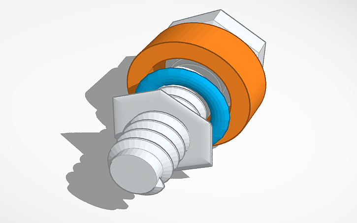 3D design Copy of Nuts and Bolts Template - Tinkercad