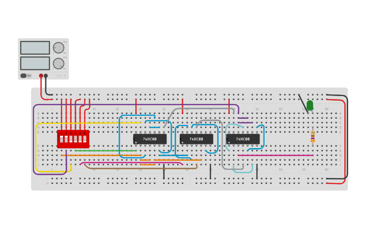 Circuit design 4x1 Multiplexer - Tinkercad