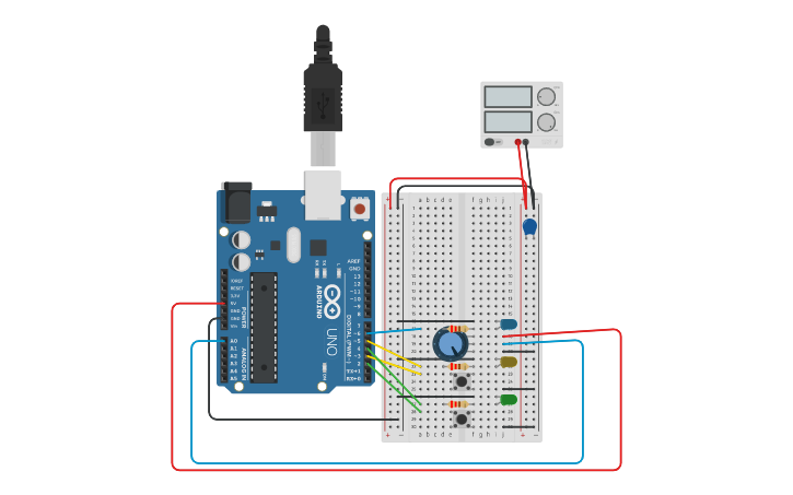 Circuit design Lab A Debugging LED | Tinkercad