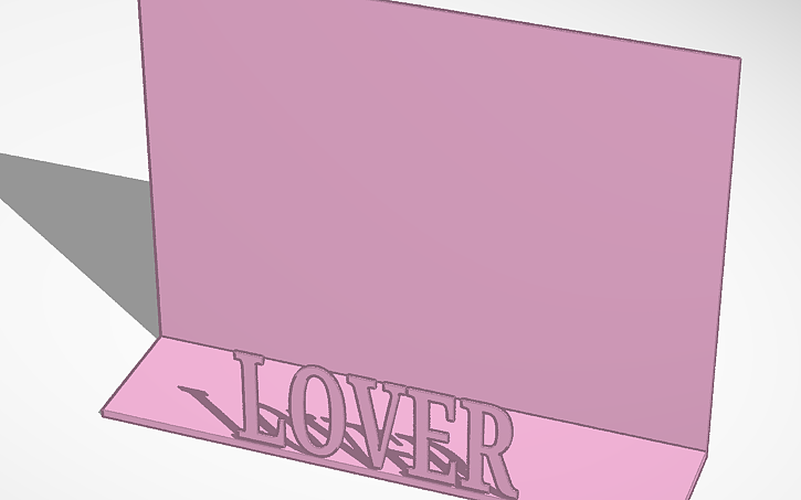 3D design LOVER stand - Tinkercad