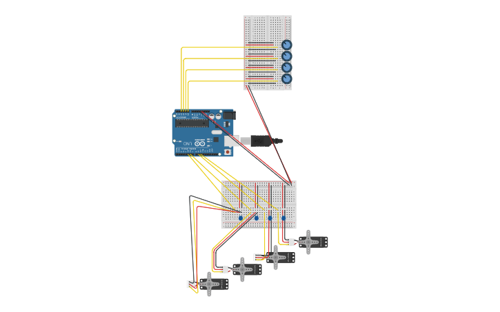 Circuit design 3rd QRTR - Mini Task 4 (Robotic Arm Gripper) Tinkercad ...