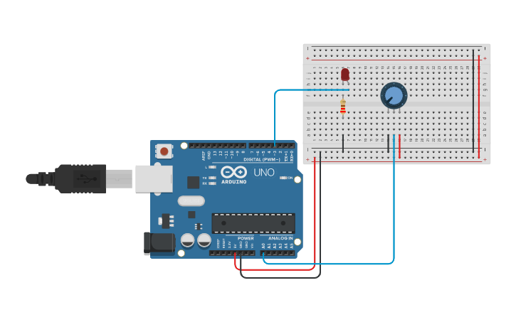 Circuit Design Pulse Width Modulation Tinkercad
