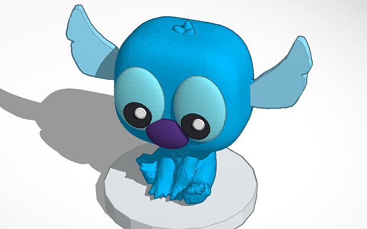 3D design funko pop stitch - Tinkercad