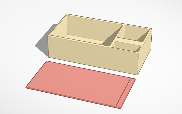 3D design box and its cover - Tinkercad