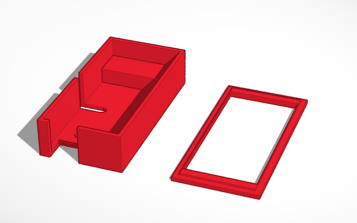 3D design LCD cover - Tinkercad