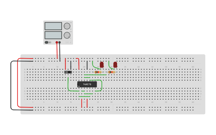 Circuit design 2-bit Synchronous Up Counter | Tinkercad Circuit design 2-bit Synchronous Up Counter | Tinkercad