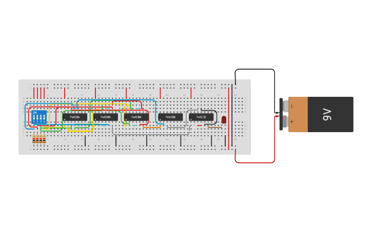 Circuit design simulacion 3 entradas - Tinkercad