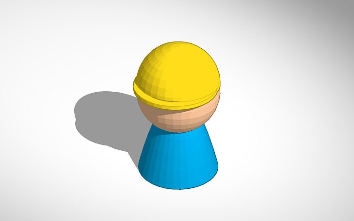 3D design Little construction worker | Tinkercad