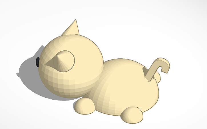 3D design cat - Tinkercad