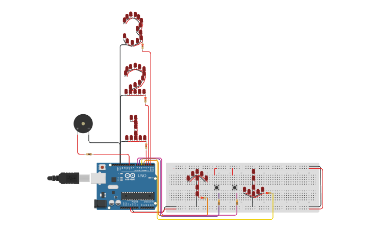 Circuit design Copy of Done and Dusted ELEVATOR - Tinkercad