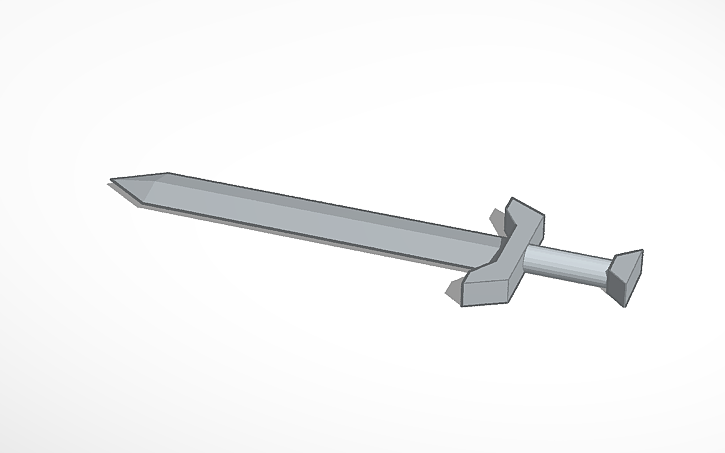 3D design Sword Template(Cr: Jordan Azbel) - Tinkercad