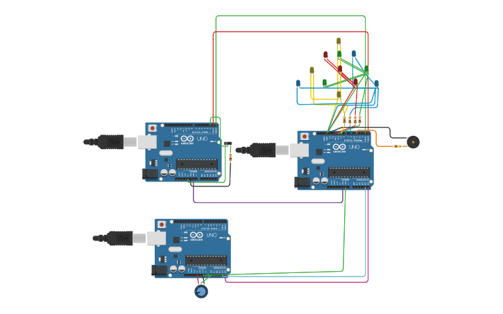 Circuit design Christmas lights - Tinkercad