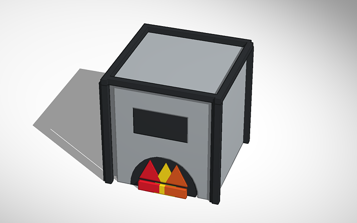 3D design Minecraft Furnace - Tinkercad