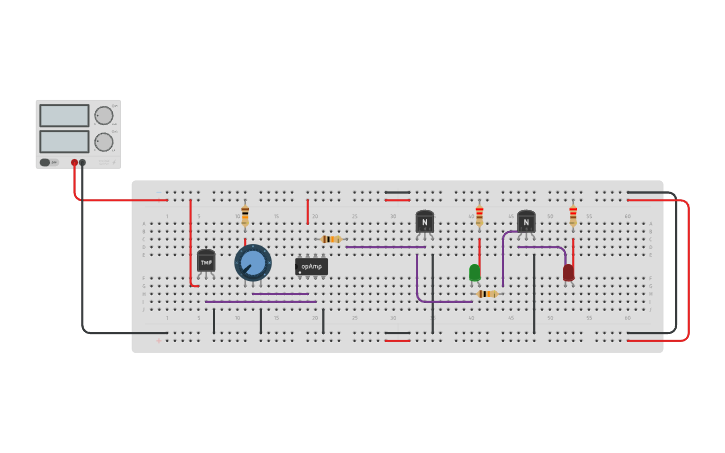 Circuit design Rangkaian Sensor Monitoring Suhu - Tinkercad