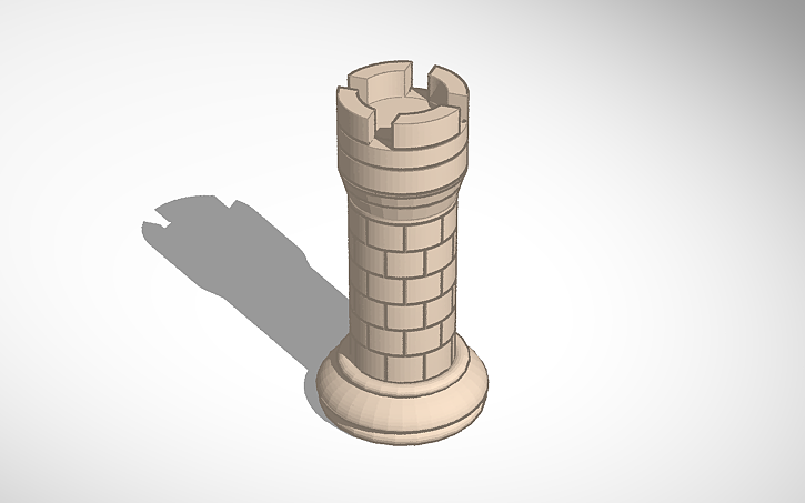 3D design Rook Chess Piece | Tinkercad