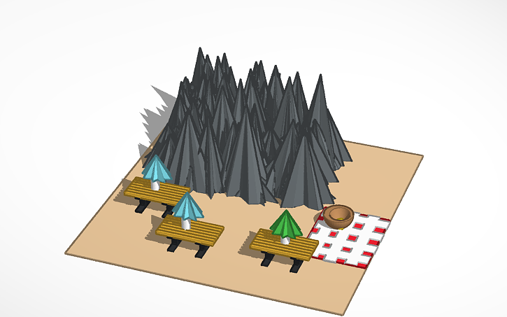 3D design stone moutain park - Tinkercad