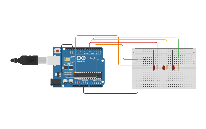 Circuit design module kết nối không dây Wifi ESP8266 - Tinkercad