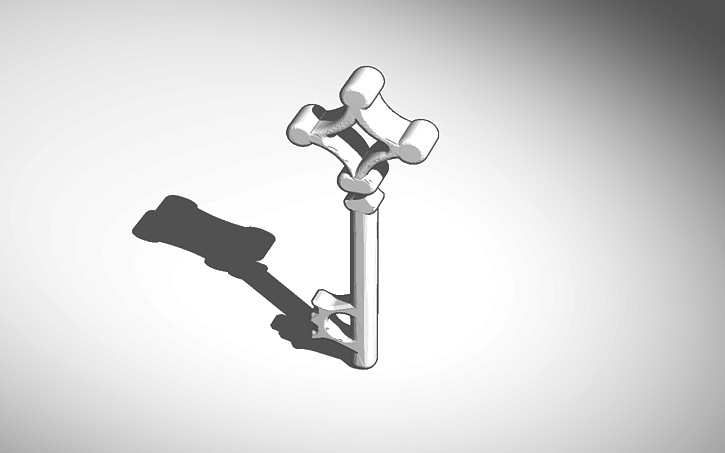 3D design attack on titan basement key - Tinkercad