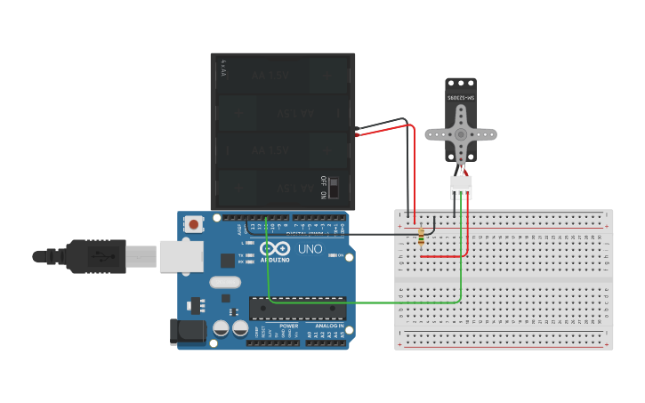 Circuit design Lesson 8 Servo - Tinkercad
