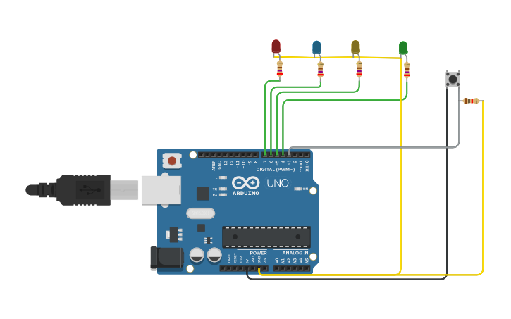 Circuit Design Pulsador Con Led Tinkercad