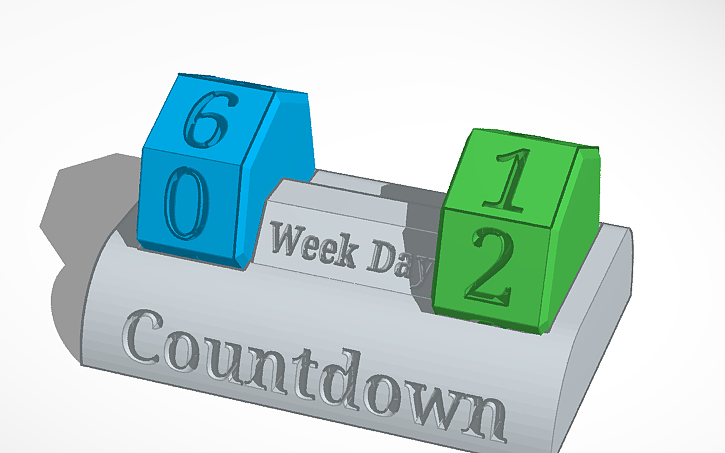 3D design Countdown - Tinkercad