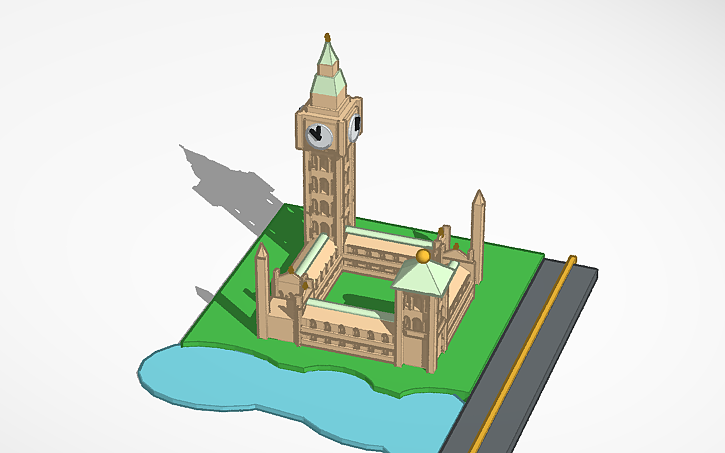 3D design Gig Ben Land Mark - MLads Innovation and Design P4 - Tinkercad