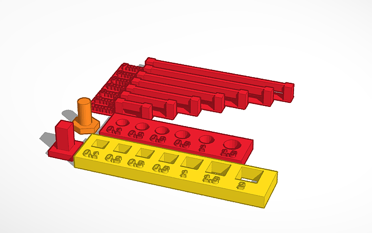 3d Design Tolerance Test For Fitting Part And Briding Tinkercad