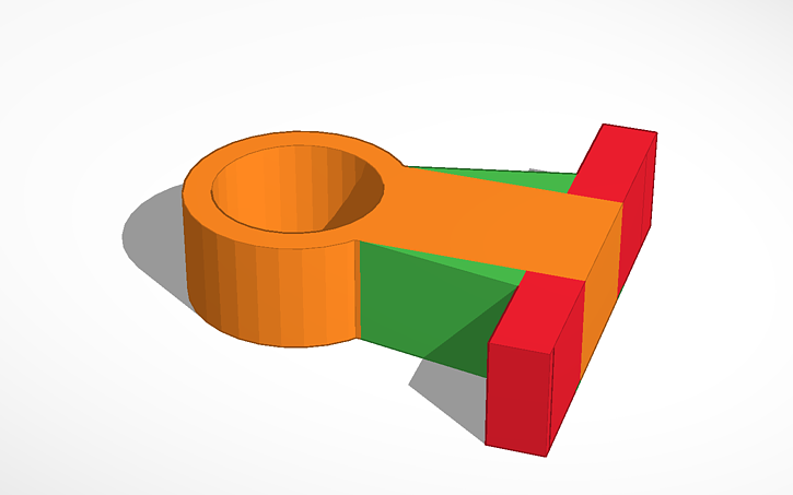 3D design 1 inch towel bar holder - Tinkercad