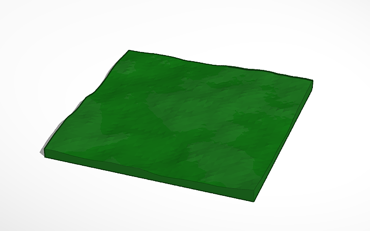 3D design WWII Terrain- Grass - Tinkercad