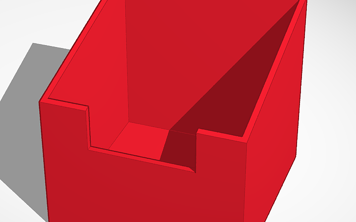 3D design packet storage box - Tinkercad