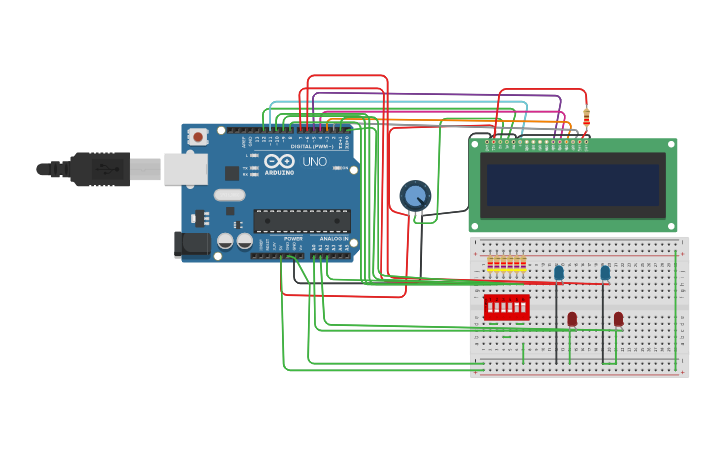 Circuit design Copy of Copy of Pantalla LCD con arduino | Tinkercad