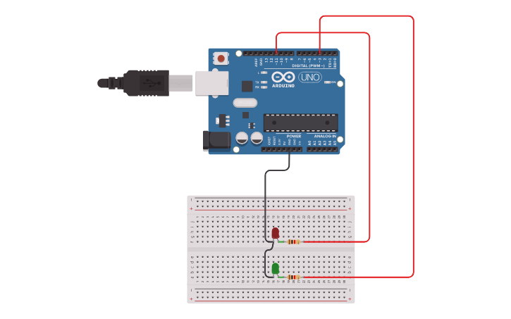 Circuit Design Маячок с нарастающей яркостью Tinkercad