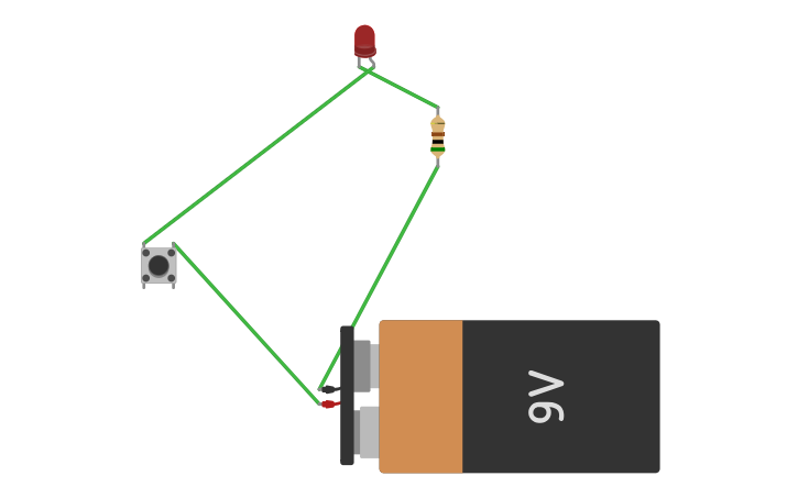 Circuit Design Button Push Tinkercad