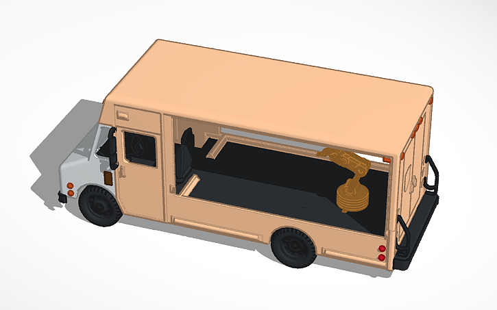3D design automated food truck concept - Tinkercad