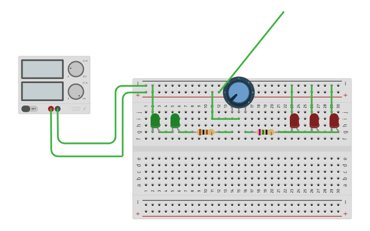 Circuit Design Practica Resistencia Variable Tinkercad