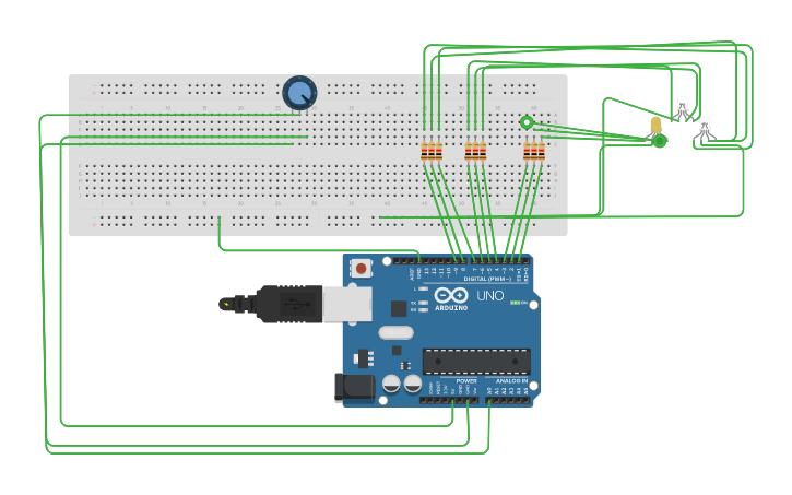 Circuit design Lights_pattern - Tinkercad