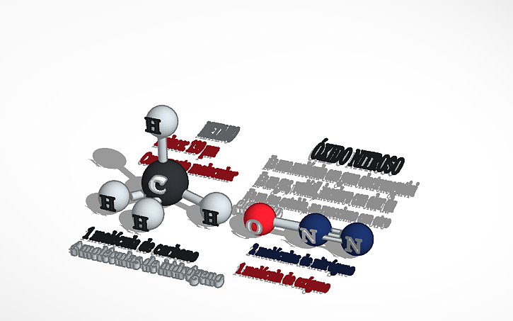 3D design Moléculas - Tinkercad