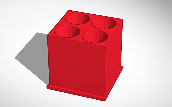 3D design Pencile rack - Tinkercad