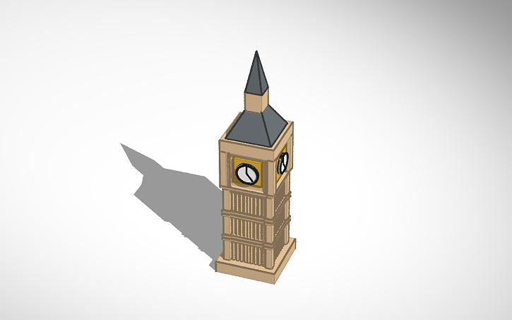3D design Big Ben - Tinkercad